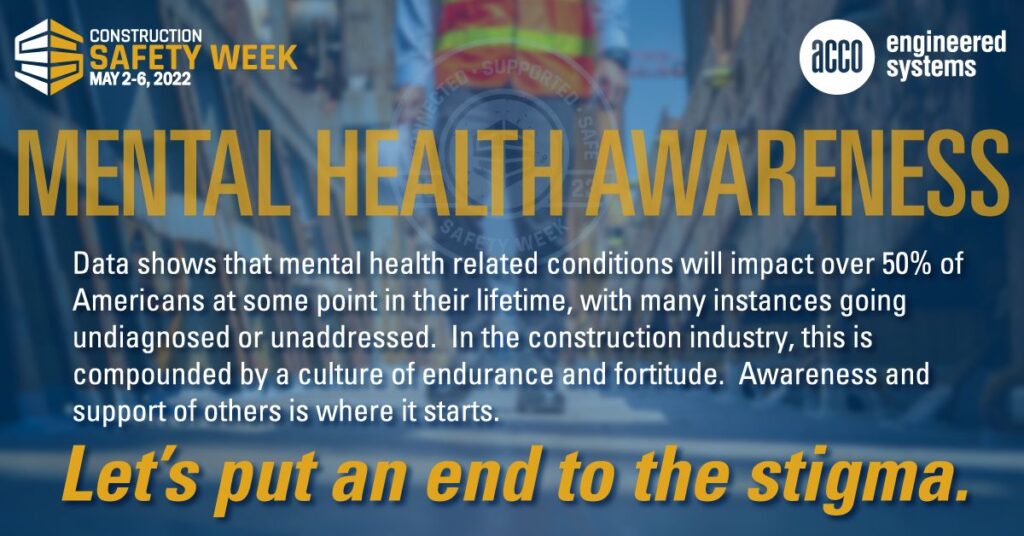 Spotlight on Mental Health Awareness for Construction Safety Week - ACCO